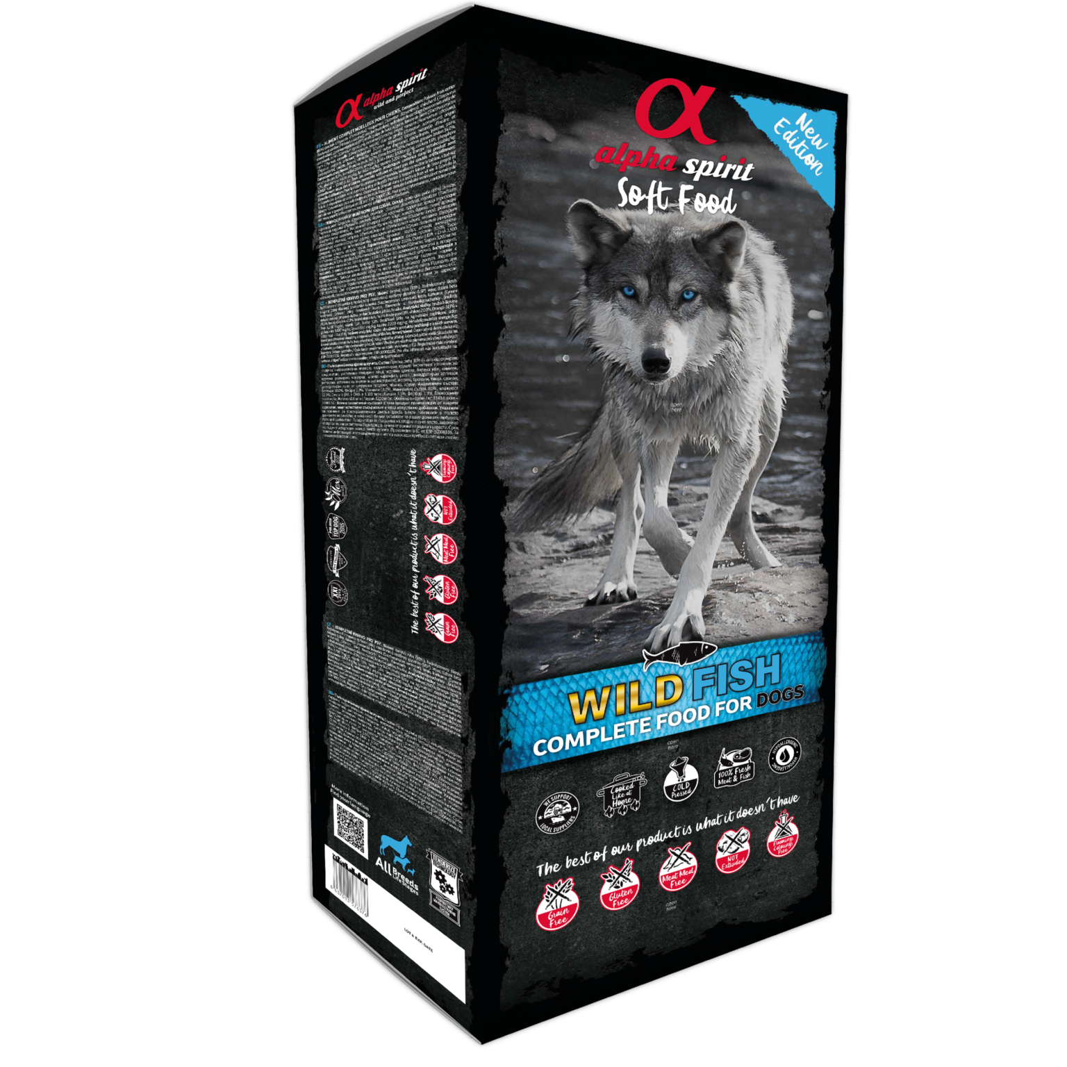 alpha spirit Dog Complete Soft Food Wild Fish 2x9kg Doppelpack - alpha ...